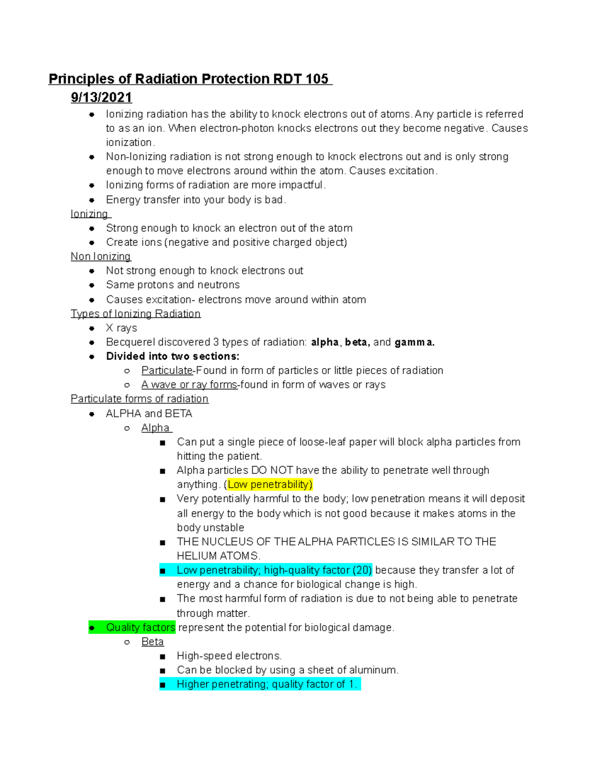 RDT105 Principles of Radiation Protection - Principles of Radiation ...