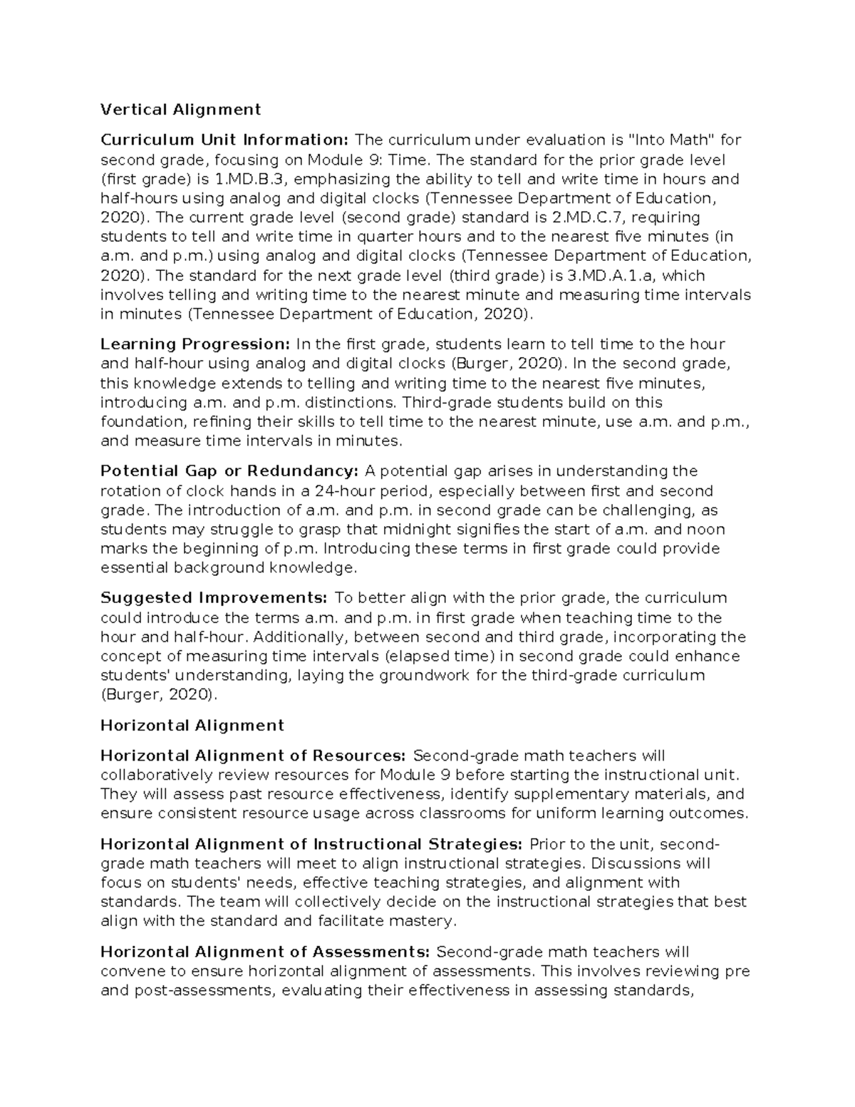 Task 3 - Hopes this can help someone - Vertical Alignment Curriculum ...