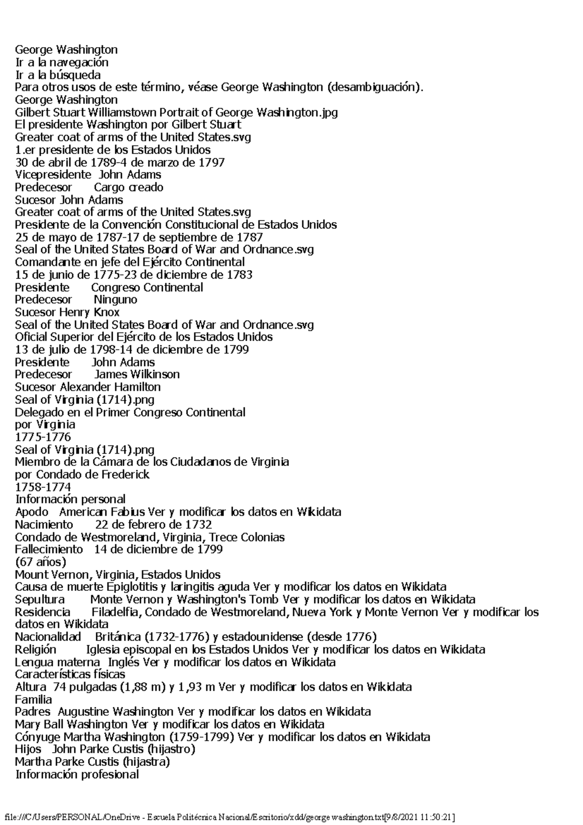 George washington - biografias e historia de algunos paises - George ...