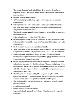 PCR - A complete detailed summary of the module PCR - PCR or polymerase ...