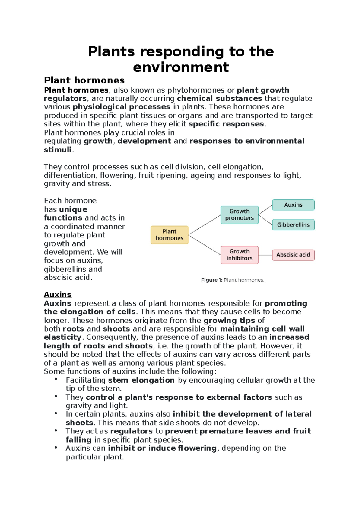 Plants responding to the environment-Module 20 - Plants responding to ...