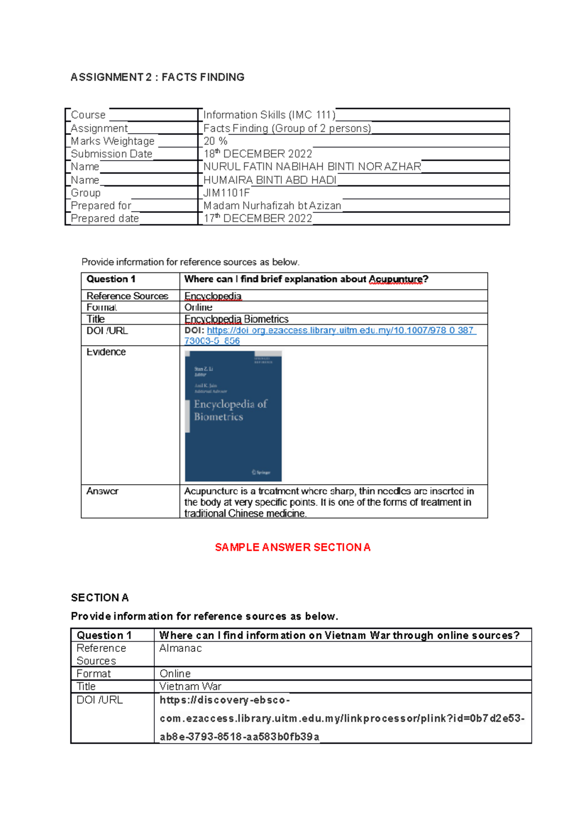 20224 Question Fact Finding Guideline - Copy - ASSIGNMENT 2 : FACTS ...