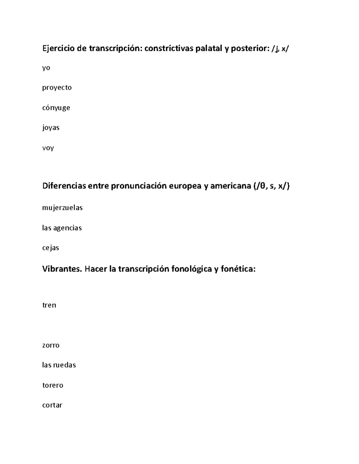 Ejercicios de transcripción - Warning: TT: undefined function: 32 Ejercicio de transcripción ...