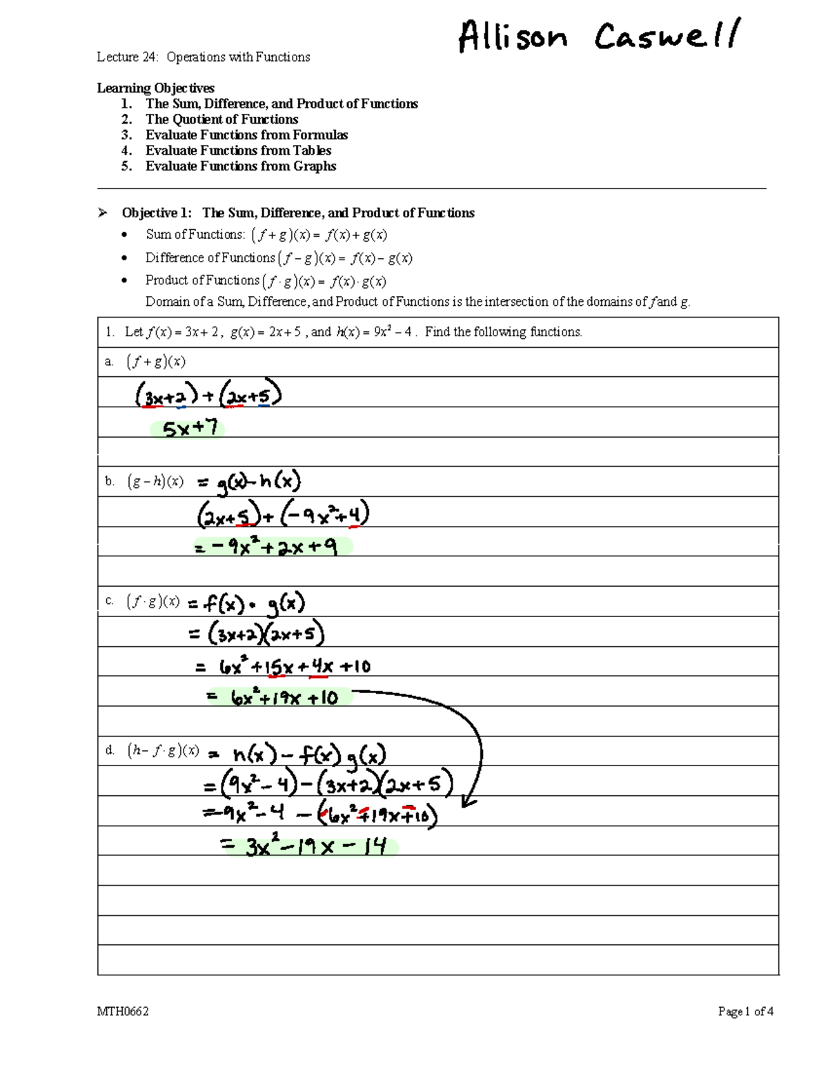 Lecture 24- 3 17 21 - full - Lecture 24: Operations with Functions ...