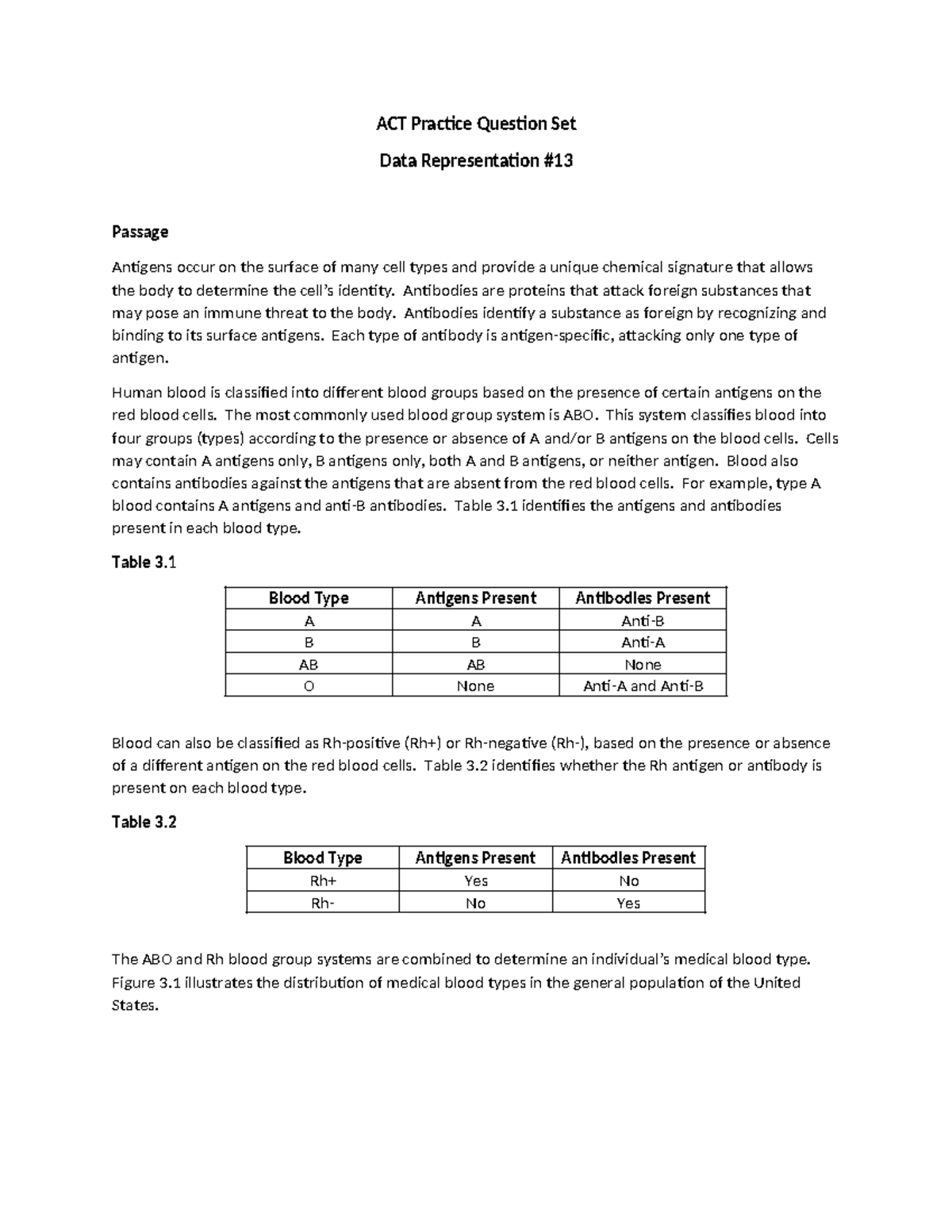 ACT+Question+Set+-+Genetics+-+Set+4 - ACT Practice Question Set Data ...