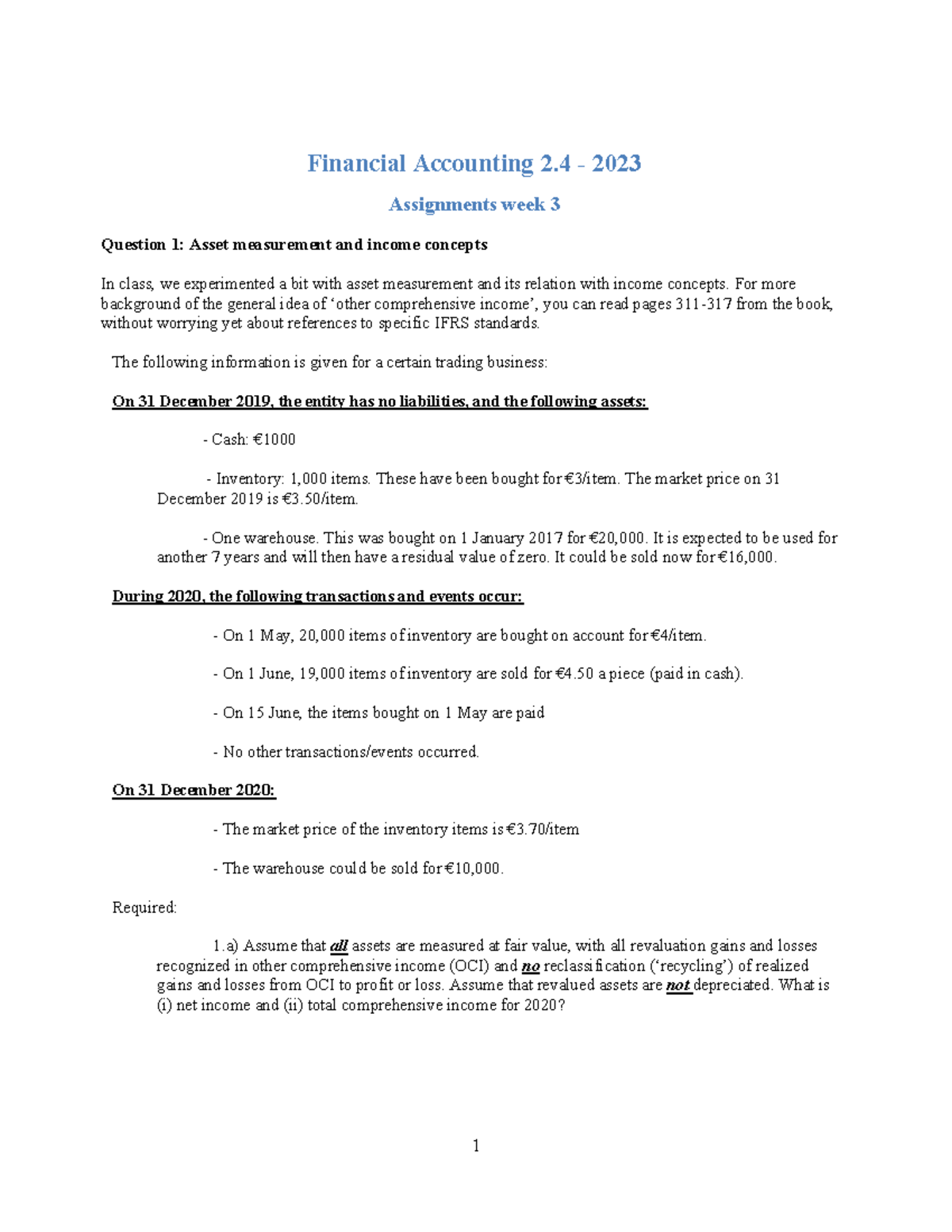 Answer Assignments 3 2022 2023 - Financial Accounting 2 - 2023 ...