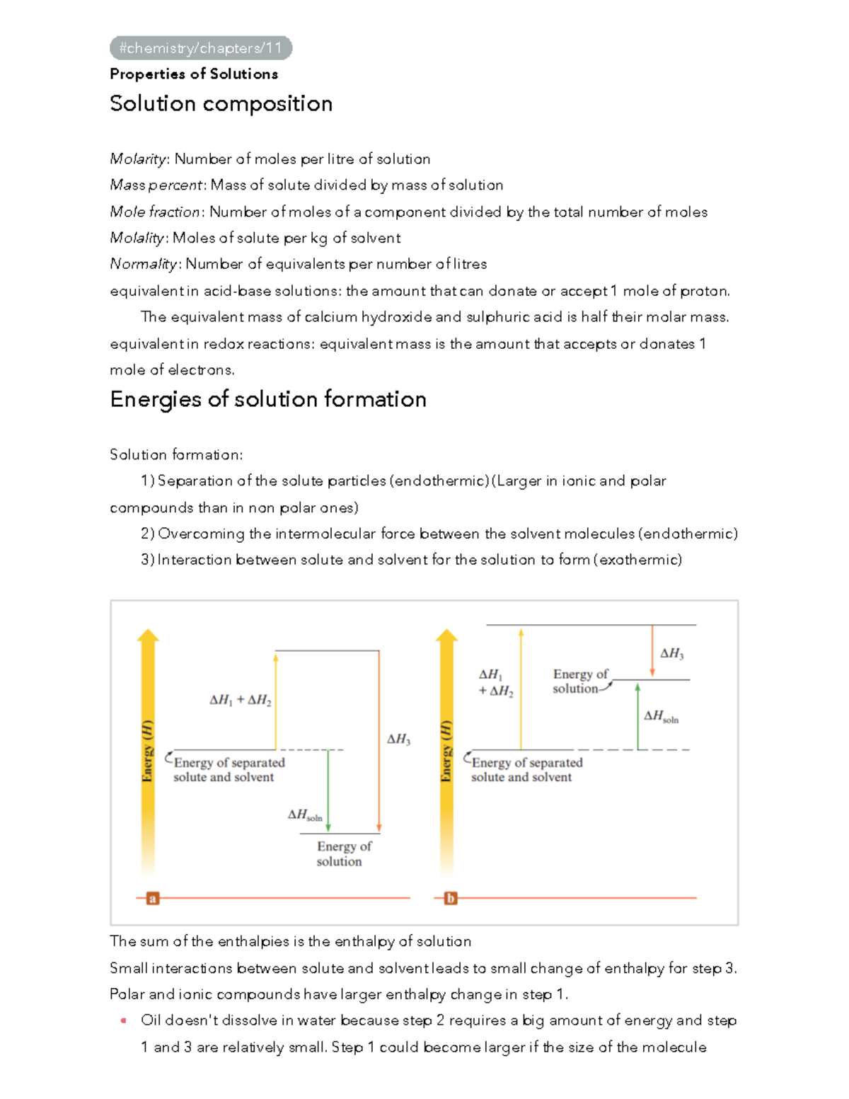 Chemistry of solutions notes - #chemistry/chapters/ Properties of ...