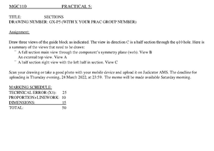 Mgc 110 prac3 memo - MARKING SC HEDULE: B C C B C B - TEC HNIC AL ERRO R(X1): - PRO PO RTIO N ...