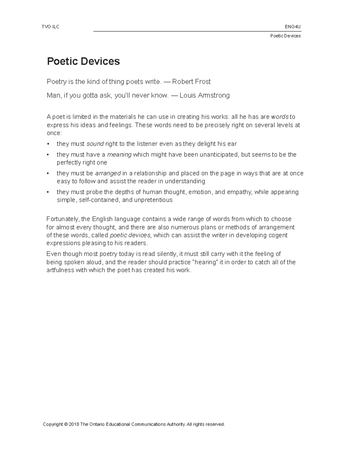 Eng4u 02 Poetic Devices Tool Poetic Devices Poetic Devices Poetry Is