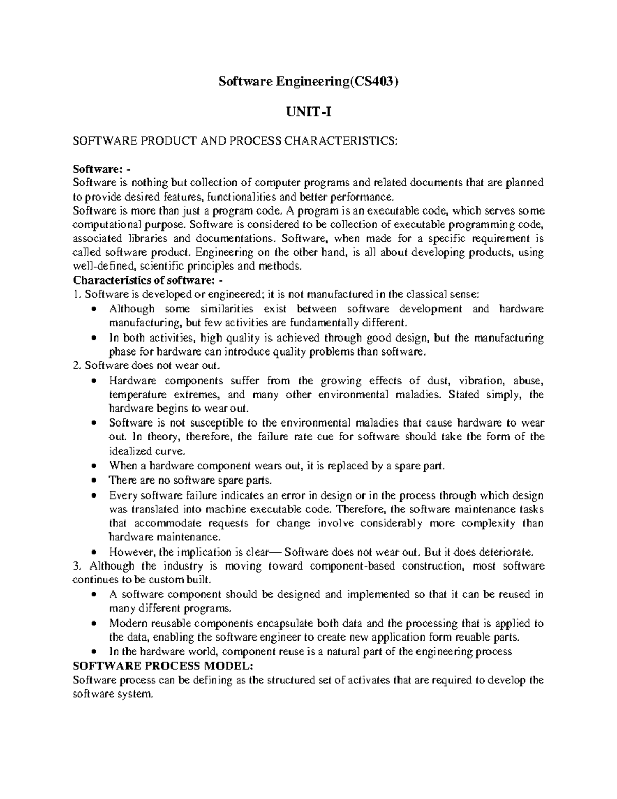 Unit-1 - I am a student of RGPV university pursuing BTech in computer science and engineering ...