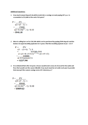 FM101 Exam Semester 1 Solution 1 for USP - FM101: Fina nc ia l Ma the m ...