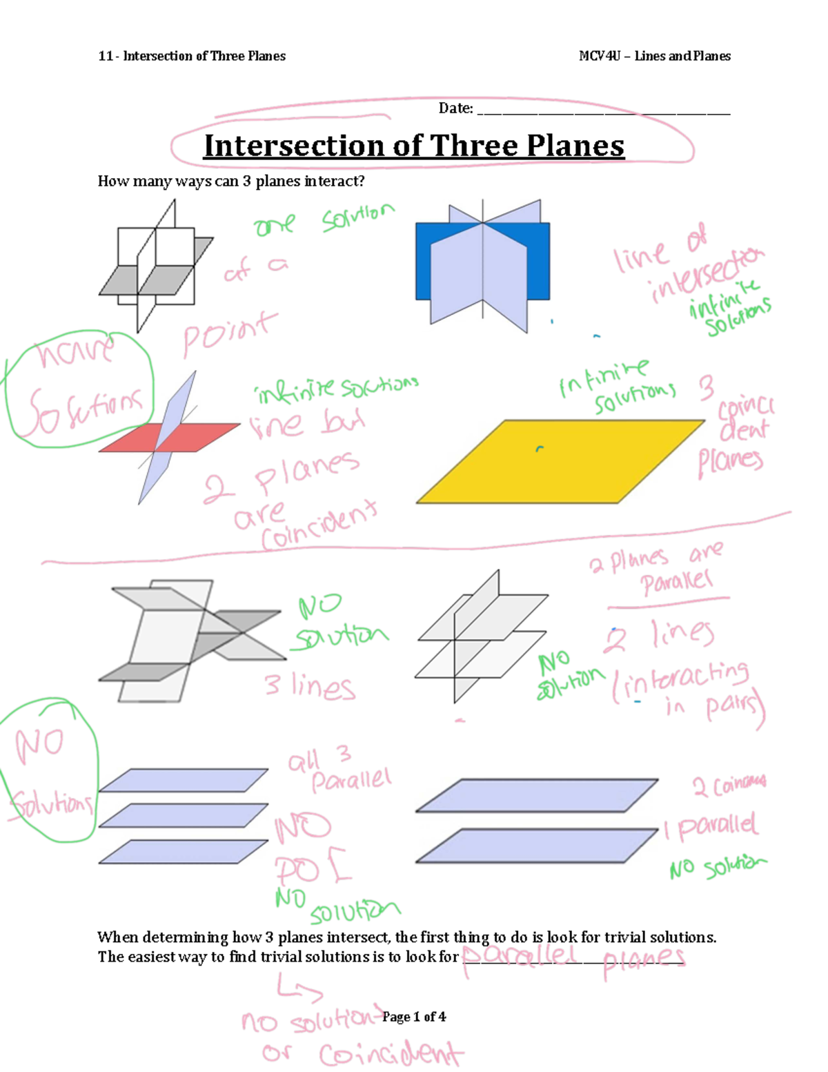 11 - Intersection of Three Planes - Date ...