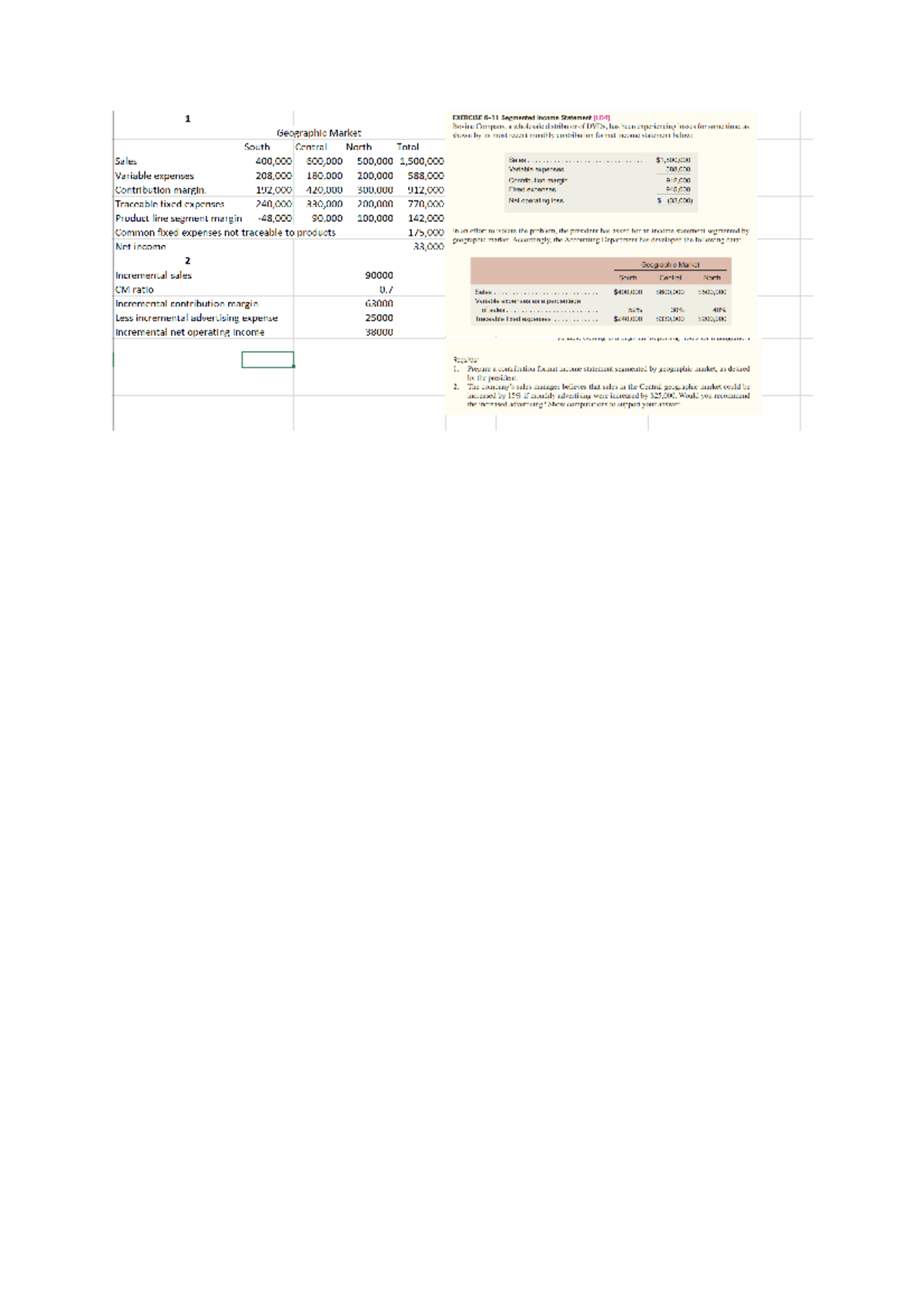 Segment report e6.11 - Kế toán quản trị 2 - Studocu