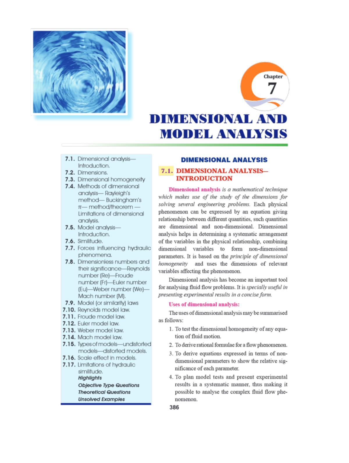Fluids Mechanics Chapter 7 Dimensional And Model Analysis 387