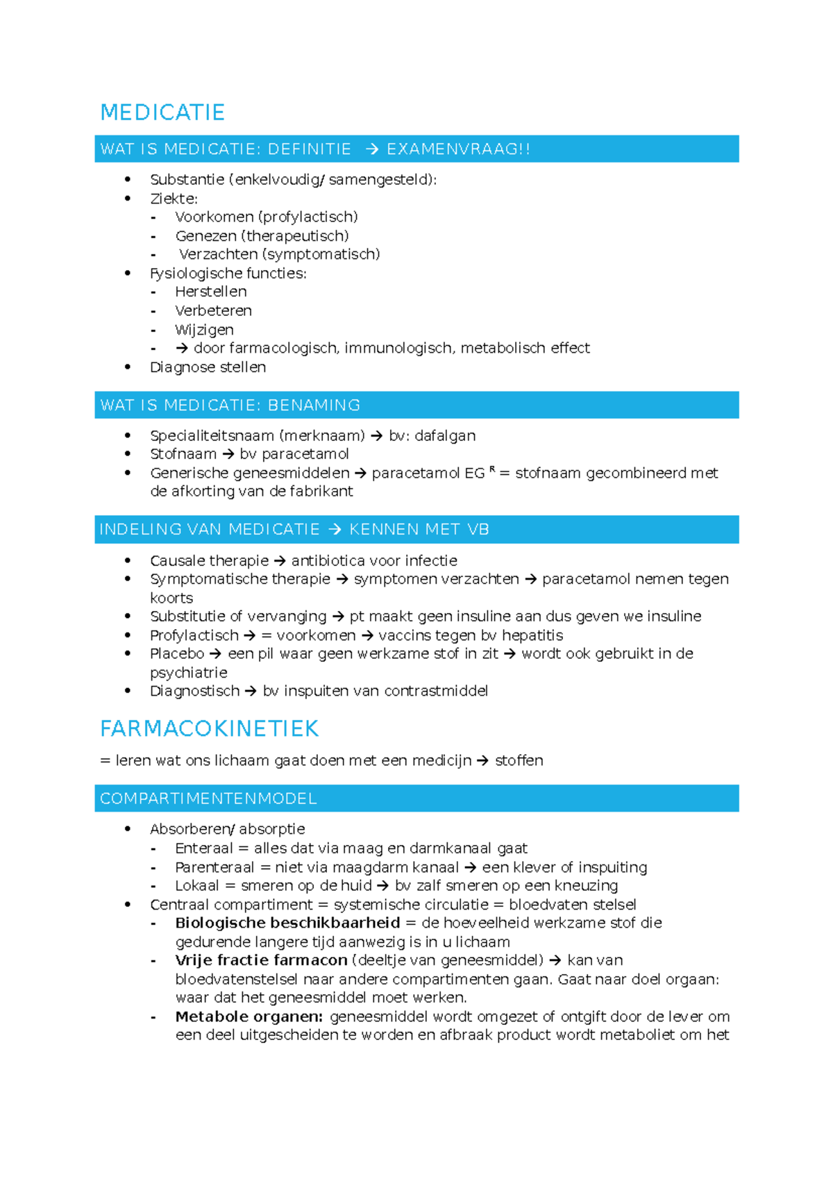 Thema 4 medicatie en invasieve handelingen 1V - MEDICATIE WAT IS ...