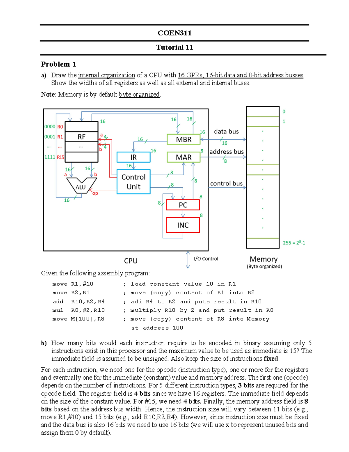 Tutorial 11 coen311 - COEN 311 - Concordia - Studocu