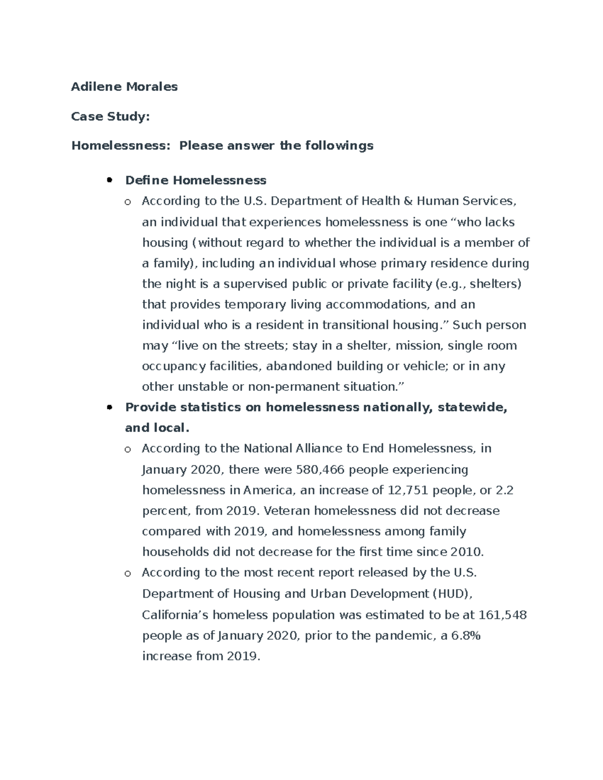 Mental Health Clincal Assignment 4 - Adilene Morales Case Study ...