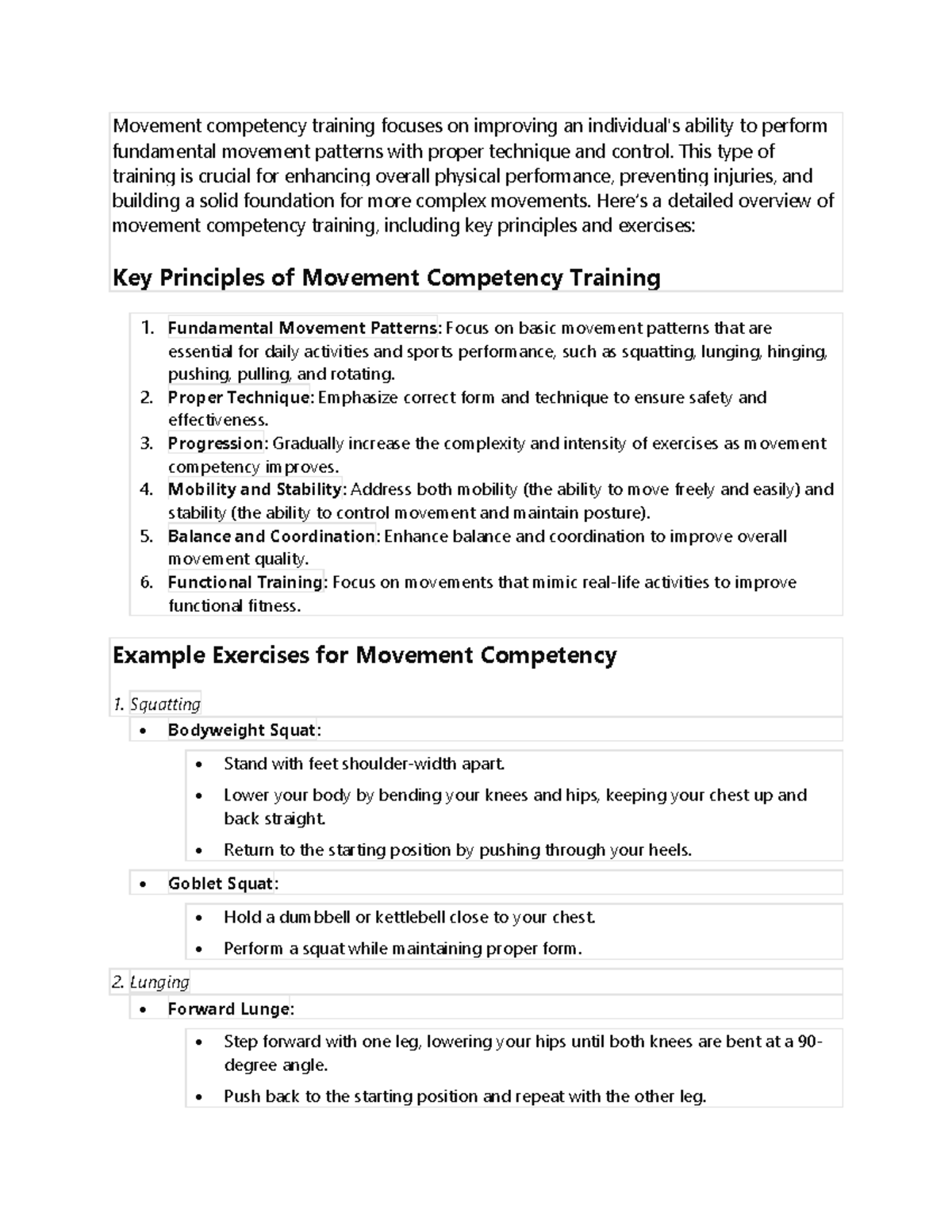 Movement Competency - The tool to identify one's qualification for ...