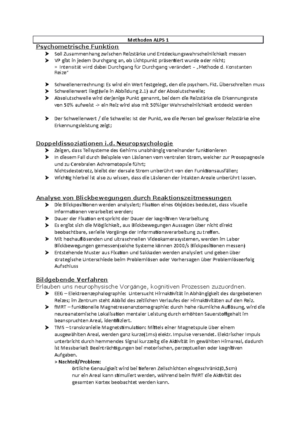 ALPS 1 Zusammenfassung Studien, Experimente, Fallbeispiele, Exkurse ...