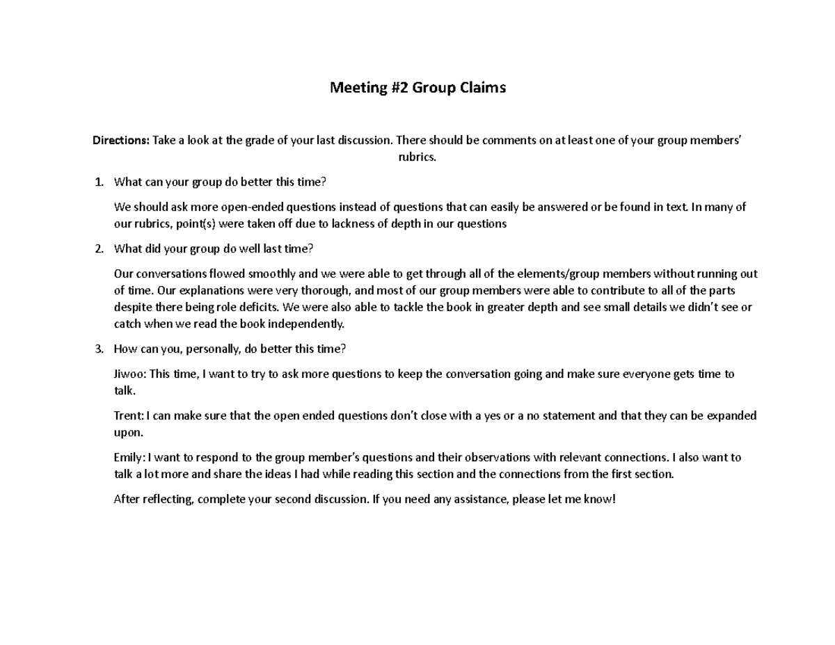 2 8 2024 Meeting #2 Group Claims - Meeting #2 Group Claims Directions ...