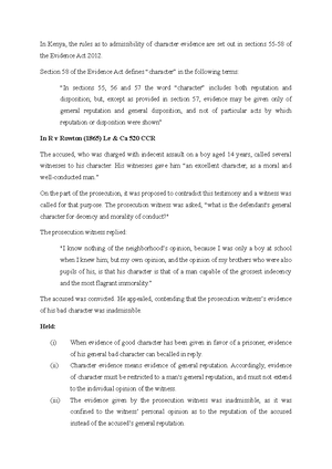 Law of Evidence - i Law of Evidence Teaching Material Prepared by ...