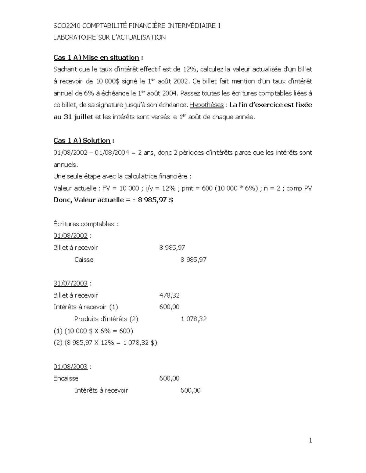 Actualisation: Exercices et solutions - Warning: TT: undefined function: 32 LABORATOIRE SUR ...