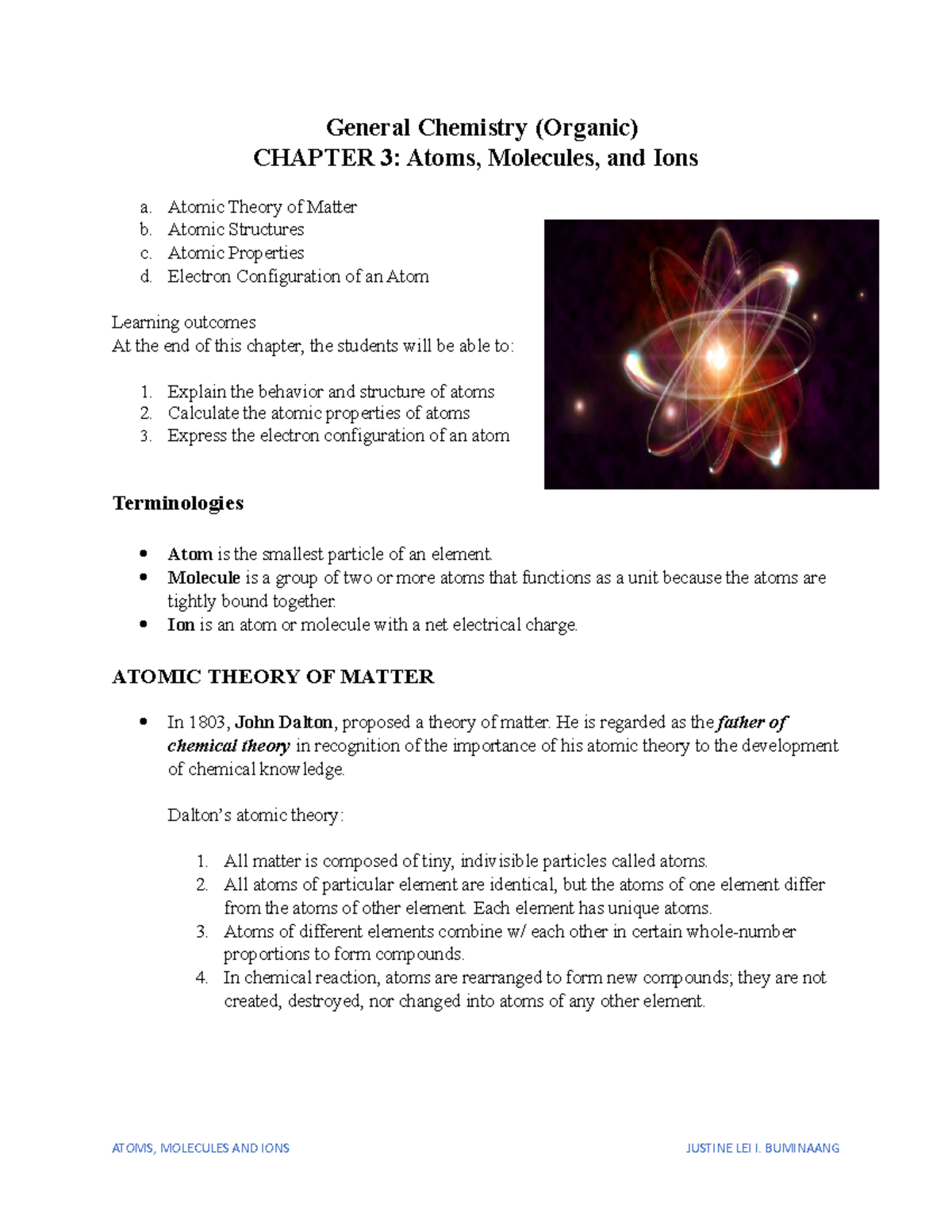 Gen Chem Org Chapter 3 - Nohaka - General Chemistry (Organic) CHAPTER 3 ...