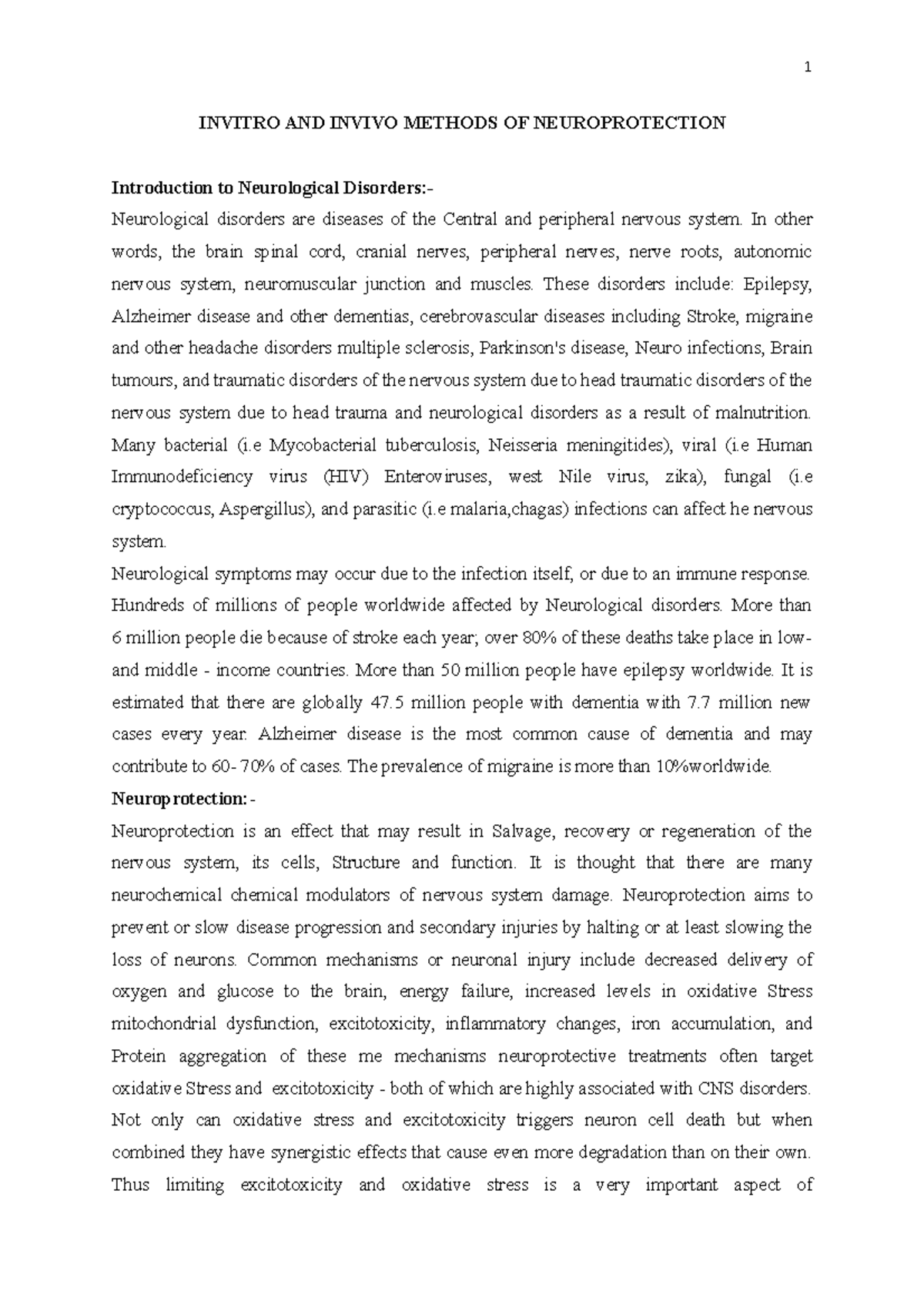 Invitro methods - Lecture notes 3 - INVITRO AND INVIVO METHODS OF ...