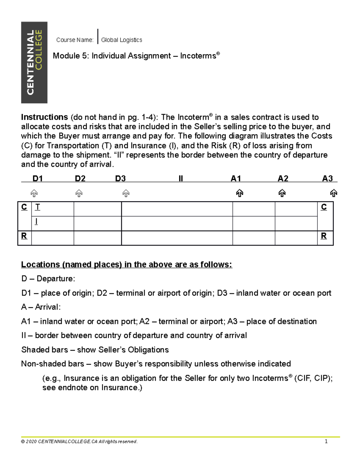 Global Logistics-Mod-05-Individual Assignment - Course Name: Global ...