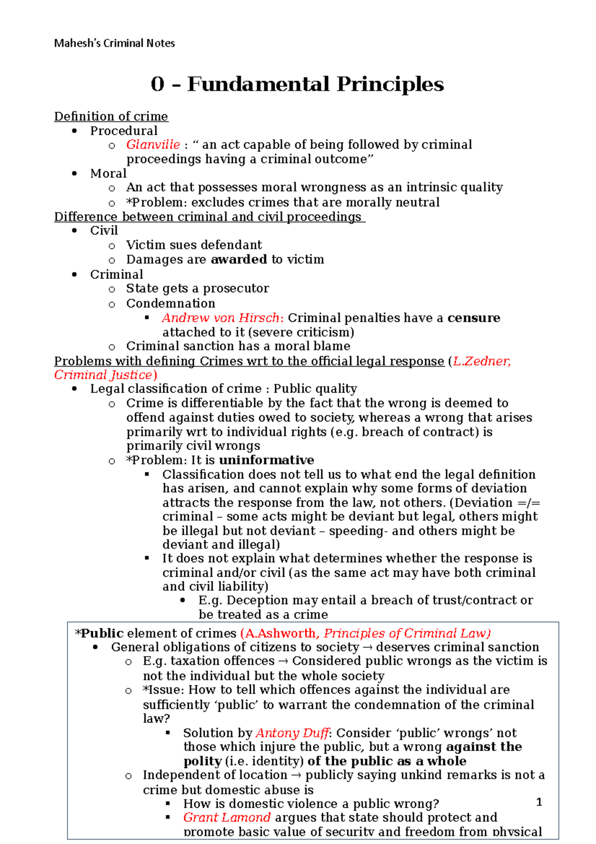 0-Fundamental-Principles - Criminal Notes 0 Fundamental Principles ...
