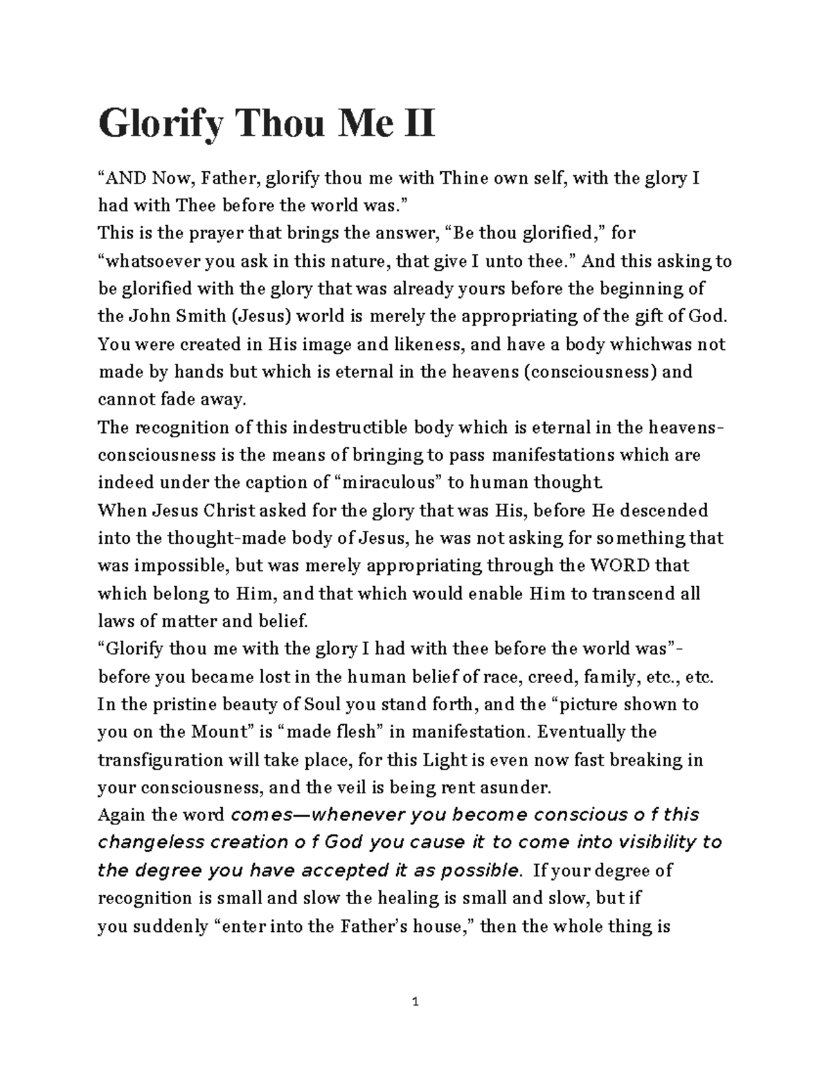 Glorify Thou Me II - Human resource - Glorify Thou Me II “AND Now ...