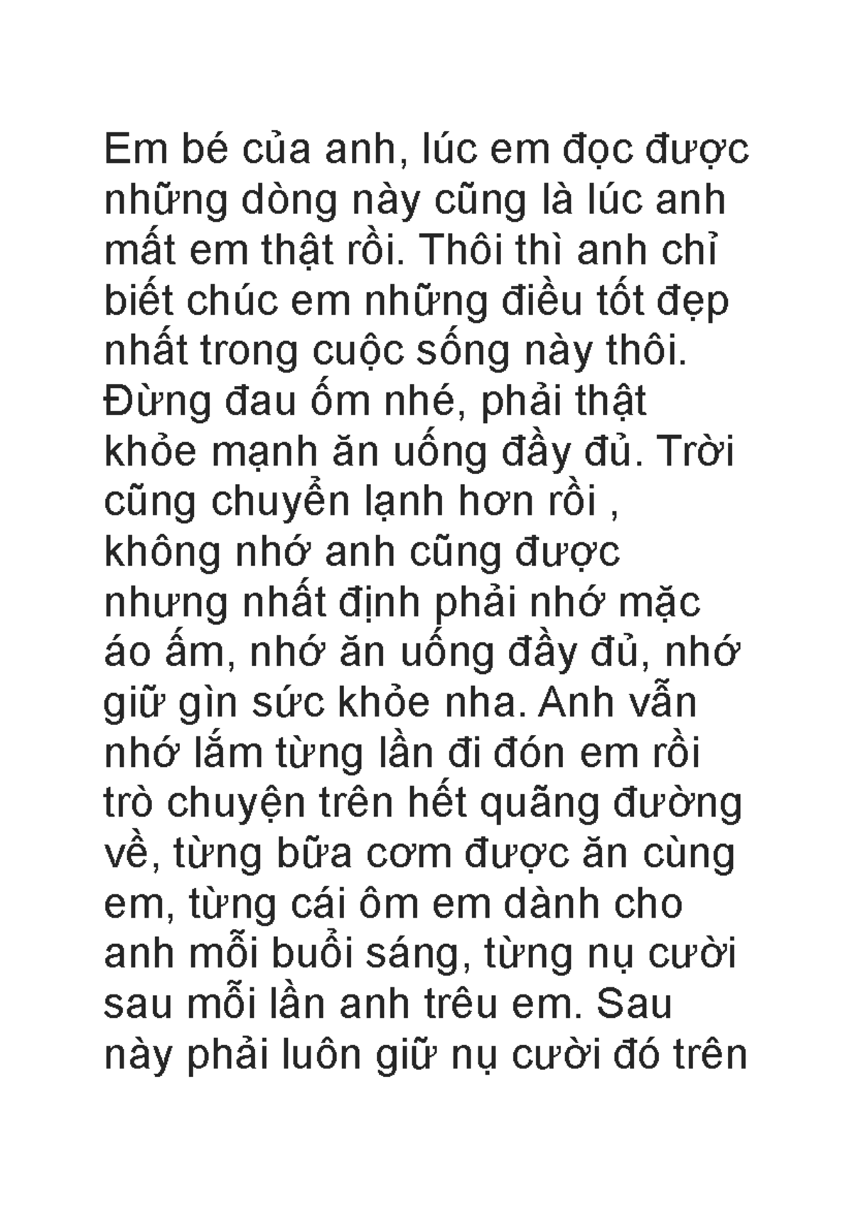 Noteit - Hvn - Em bé của anh, lúc em đọc được những dòng này cũng là ...