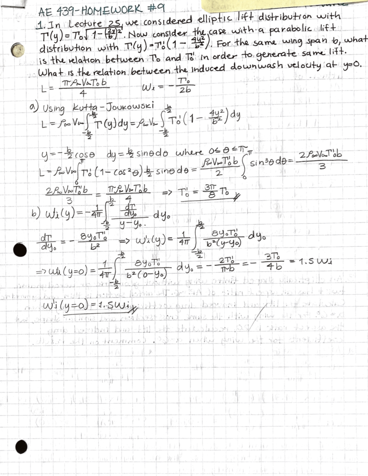 Aerodynamics II HW9 - Homework problems that help to study for exams ...