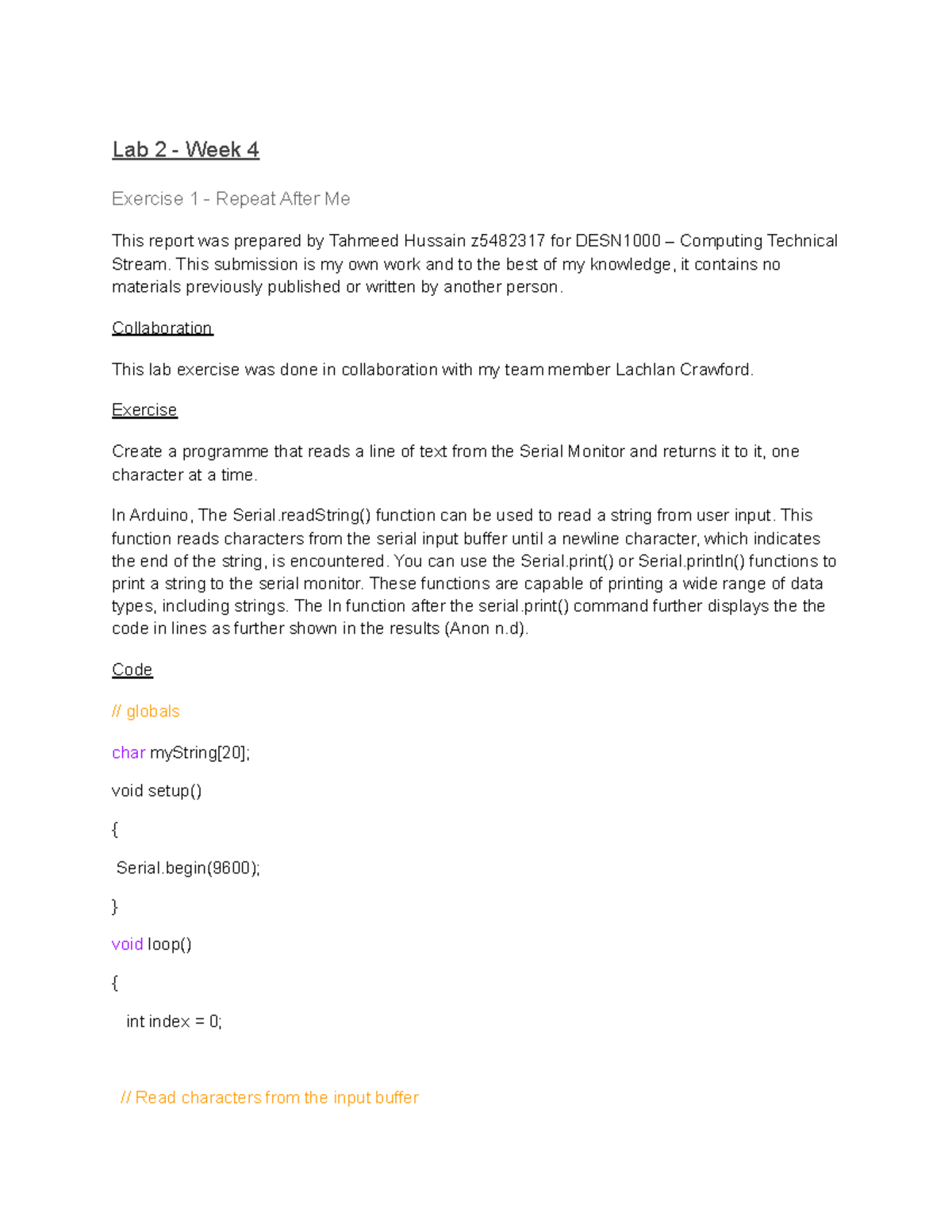 Lab 2 - Week 4 - First - Lab 2 - Week 4 Exercise 1 - Repeat After Me ...
