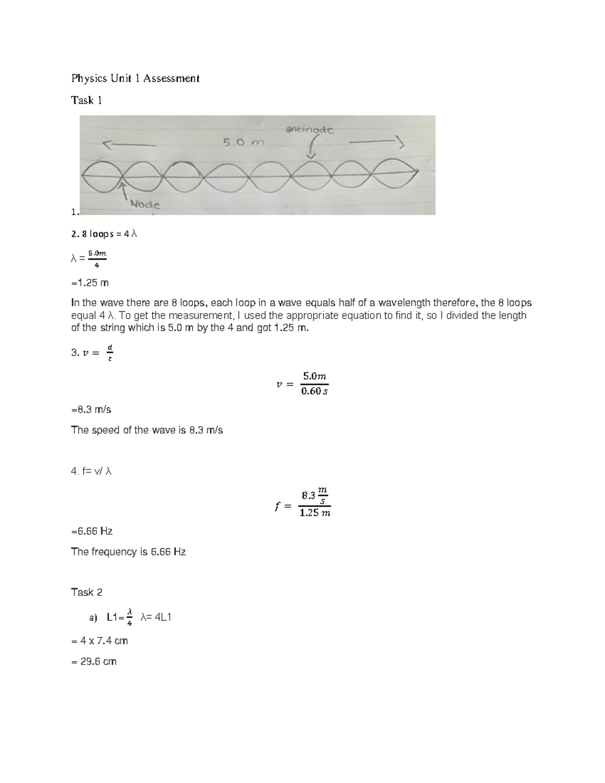 Document 28 - The assignment includes answers to Unit 1 physics SCH3U ...