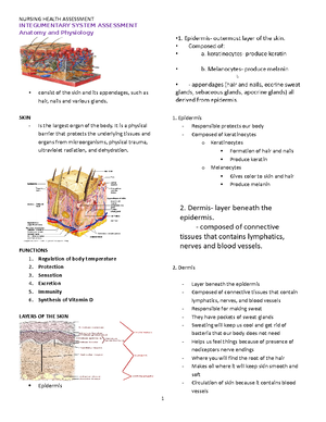 Notes ON GIT System Assessment - GIT ASSESSMENT Anatomy and Physiology ...
