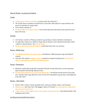 Theatre Midterm Exam Material - THEA 241A – MIDTERM EXAM MATERIAL ...