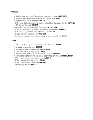 Astronomy Chapter 3 Notes Early Astronomy - EARLY ASTRONOMY Note. In ...