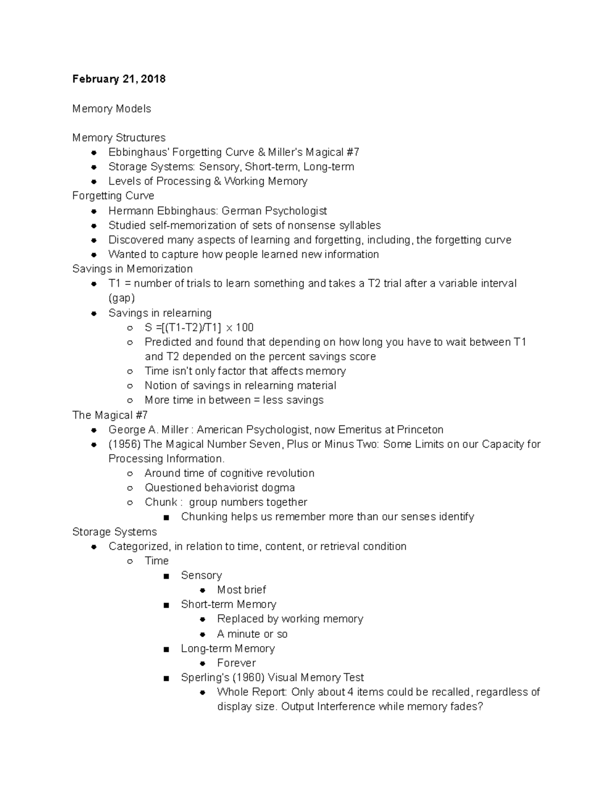 Memory Model Notes - Jennifer Pardo - February 21, 2018 Memory Models ...