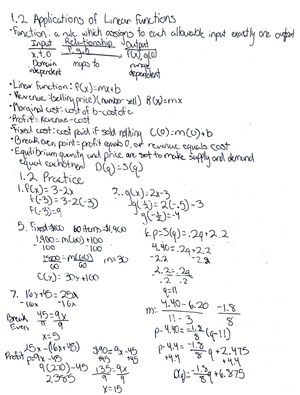 1.2 [Math 171] - Applications of Linear Functions and Examples - 1 ...