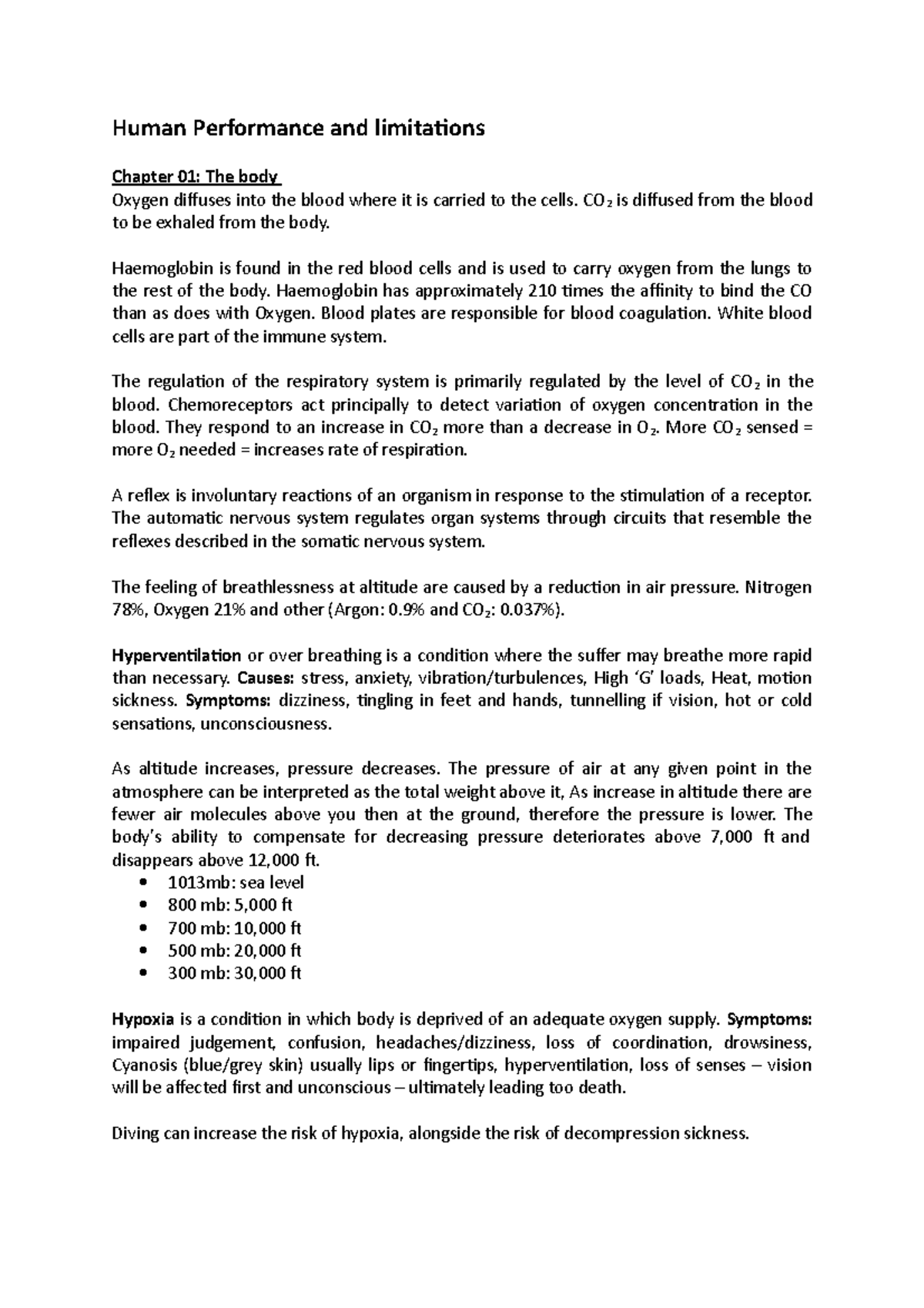 Human Factors and Performance - Human Performance and limitations ...