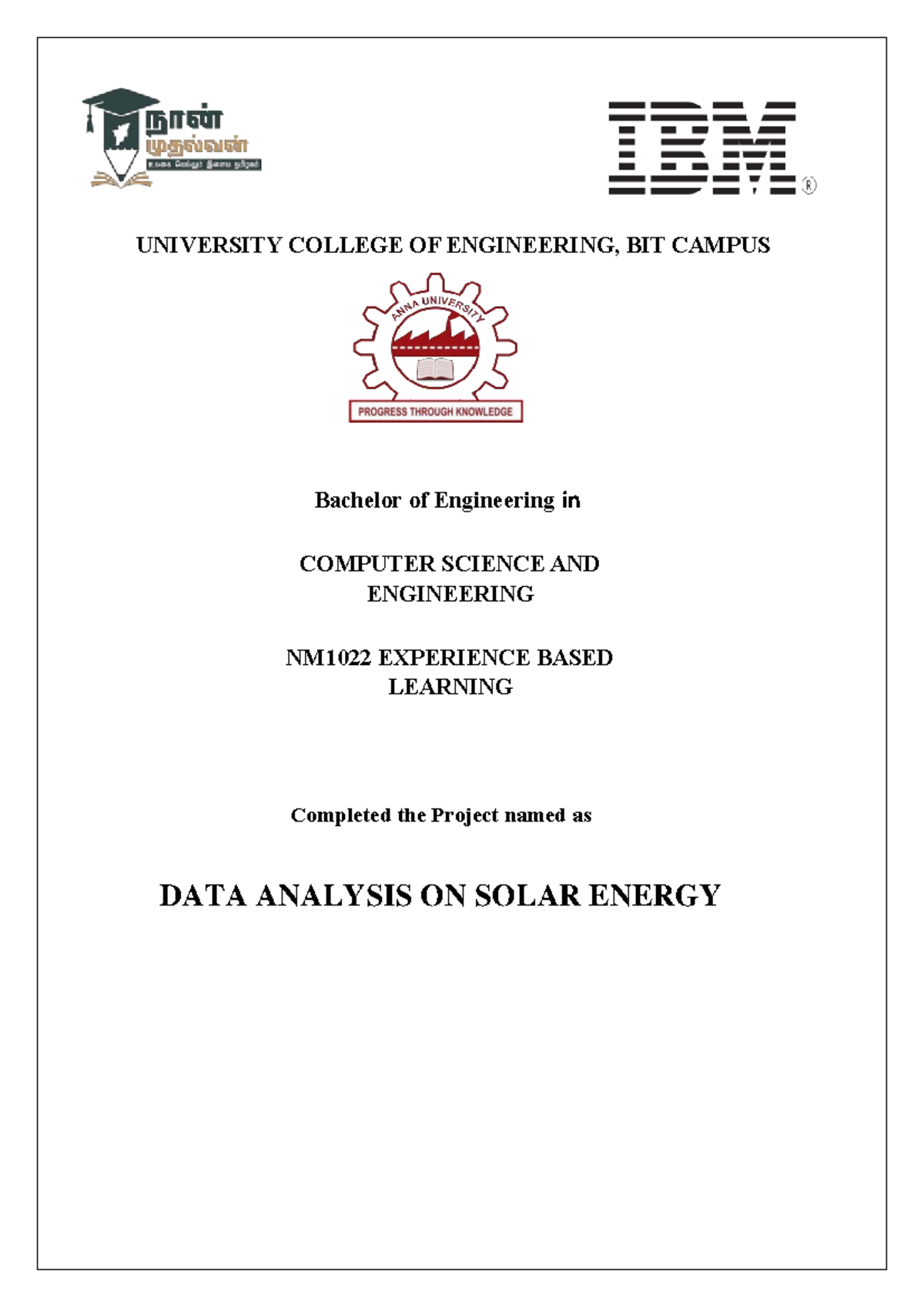 Phase V By Arun - Success - UNIVERSITY COLLEGE OF ENGINEERING, BIT ...