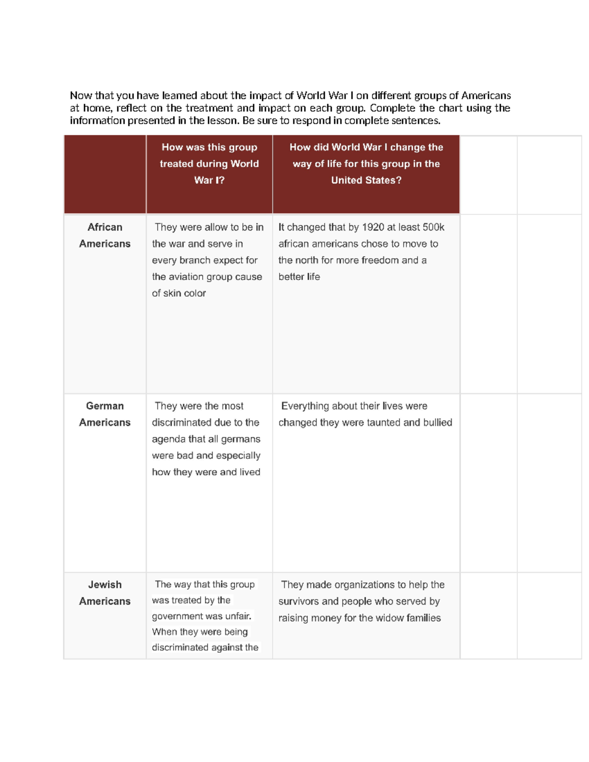 03.06 War at Home - WORLD HISTORY - Now that you have learned about the ...