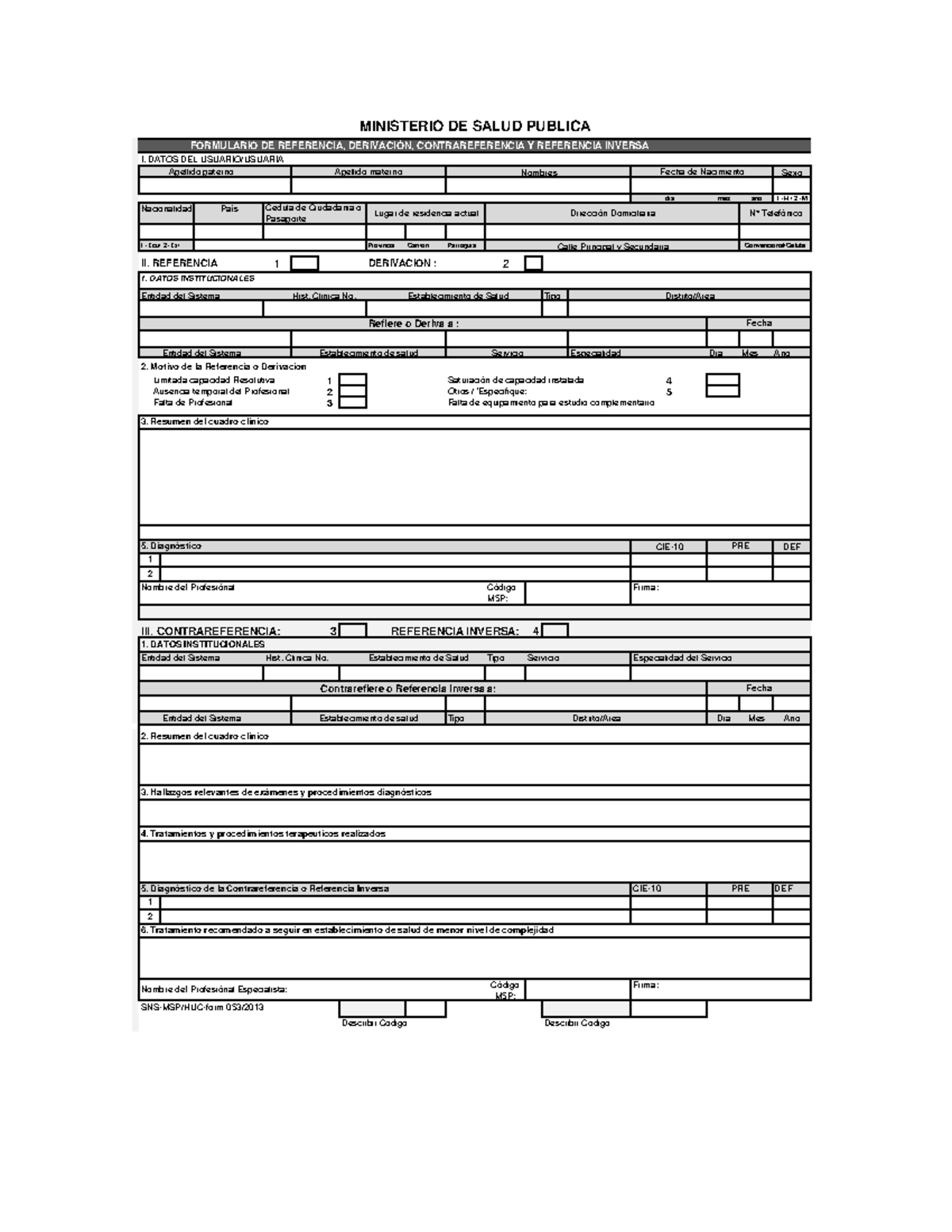 Form-053-formulario-referencia-y-contrareferencia compress - Sexo dia mes ano 1=H / 2=M País 1 ...