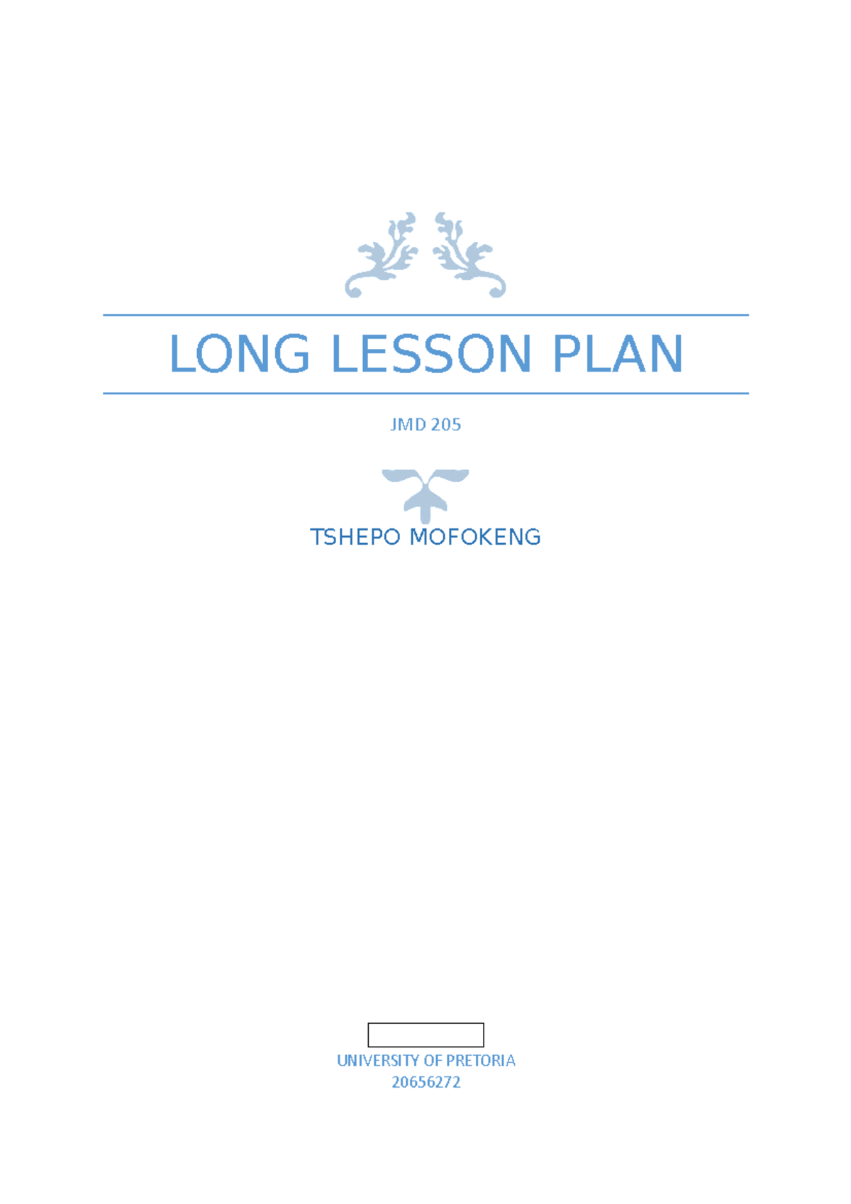 Long lesson planning form Business Studies - LONG LESSON PLAN JMD 205 ...