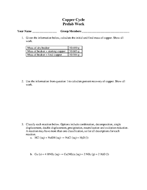 Exp chem - lab report - EXPERIMENT #3: SEPARATION OF A MIXTURE OF SOLIDS Pre Lab: Objective: The ...