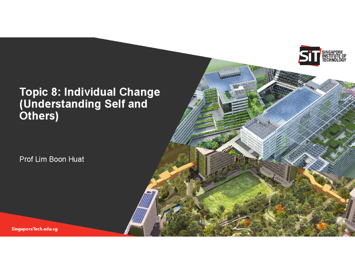 Topic 8 Student Copy Individual Change (Understanding Self and Others ...