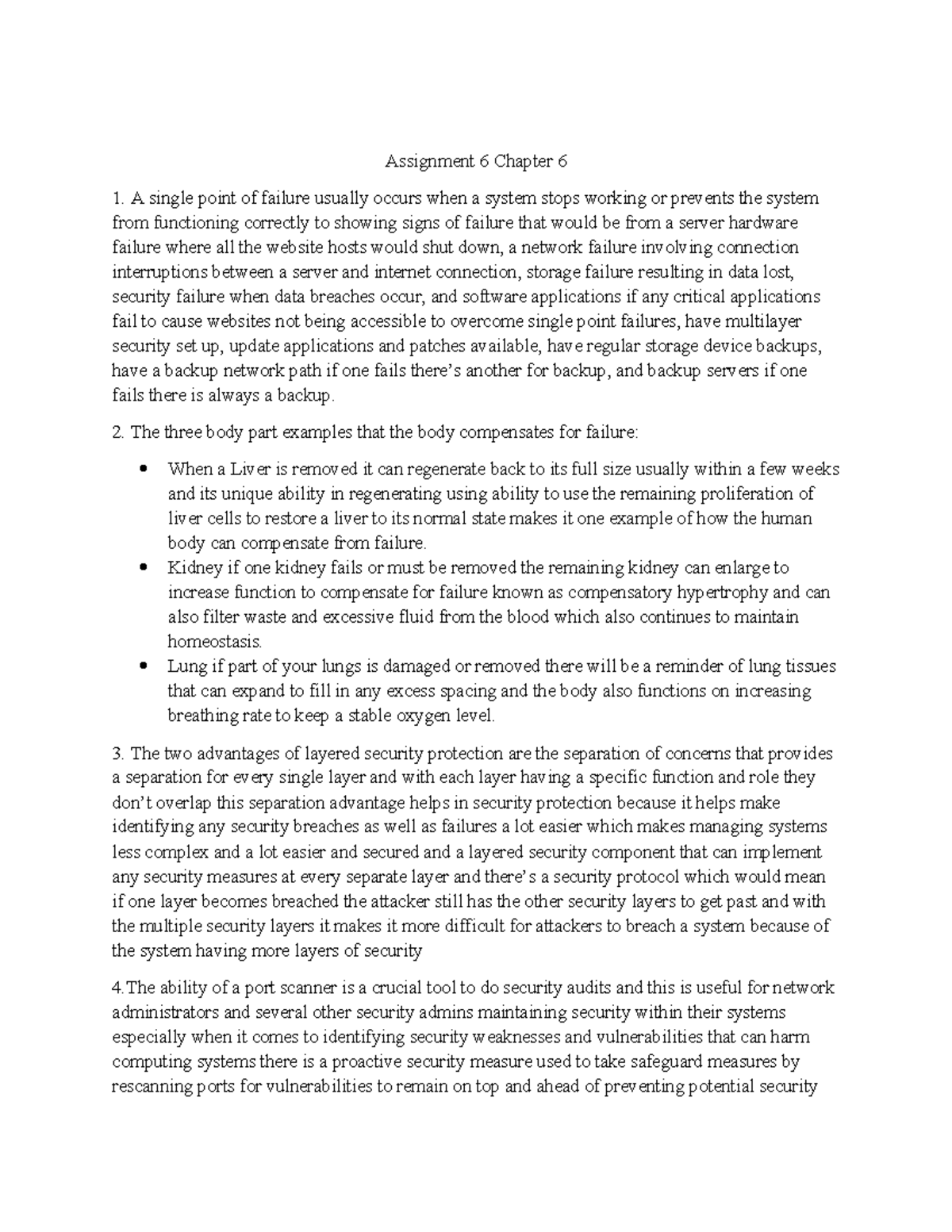 Chapter 6 Assignment Computer Systems Security Assignment 6 Chapter 6