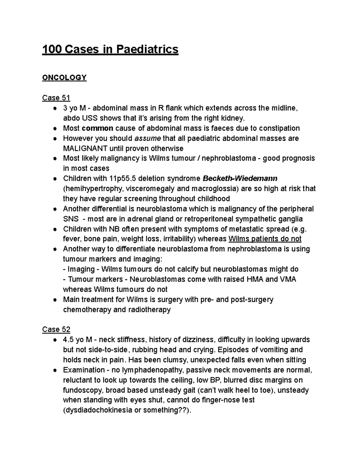 100 Cases in Paediatrics - Oncology AND Rheumatology - 100 Cases in ...