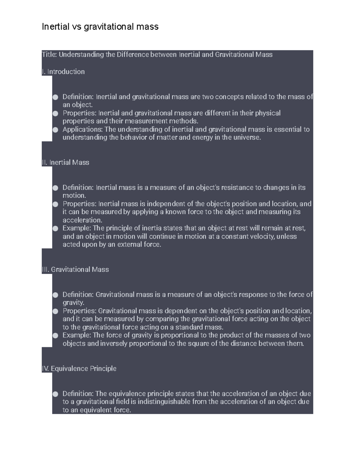 Riverside city college inertial vs gravitational mass - Inertial vs gravitational mass Title ...
